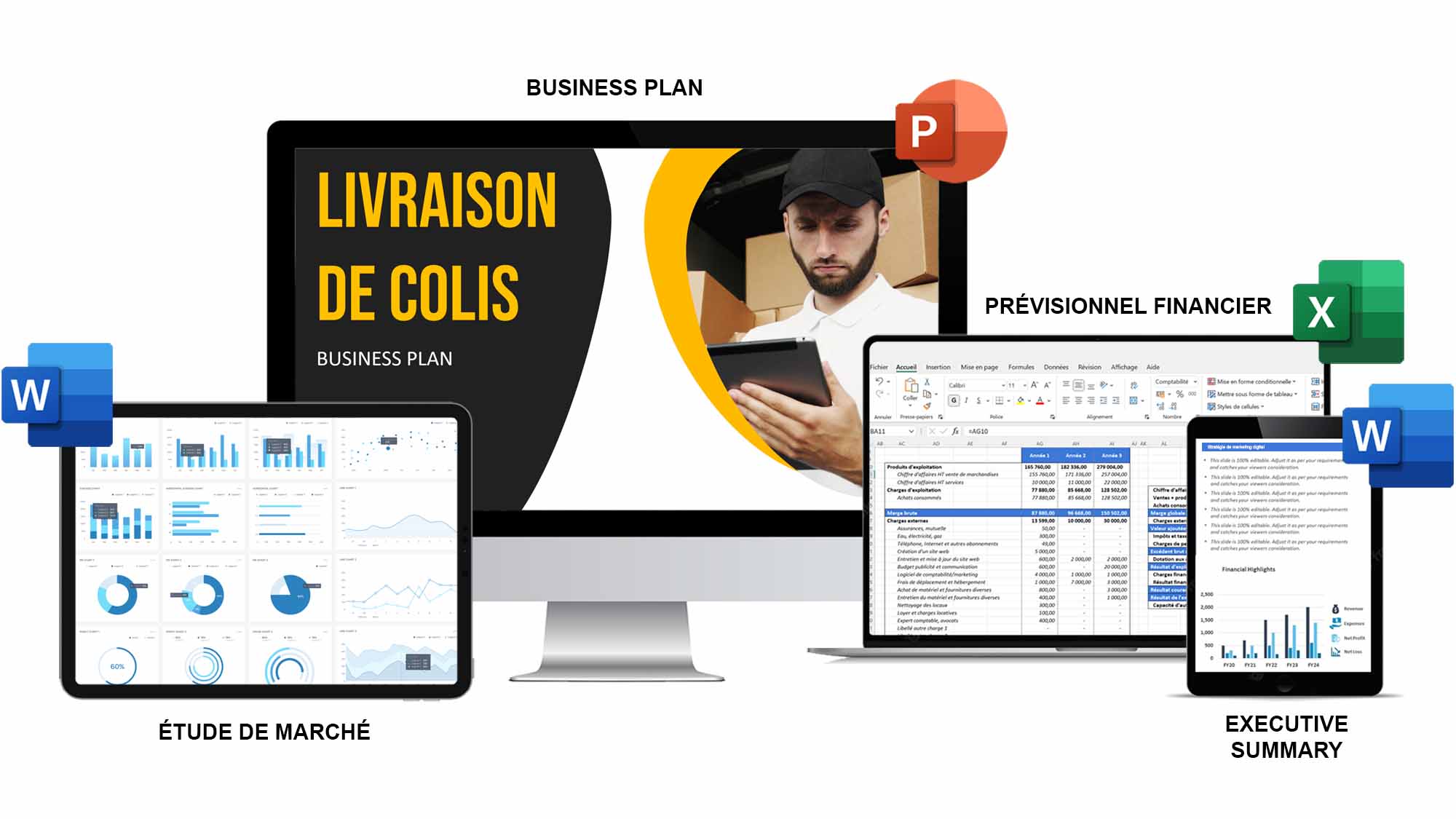 Livraison de colis : Business Plan - Exemple rédigé à télécharger