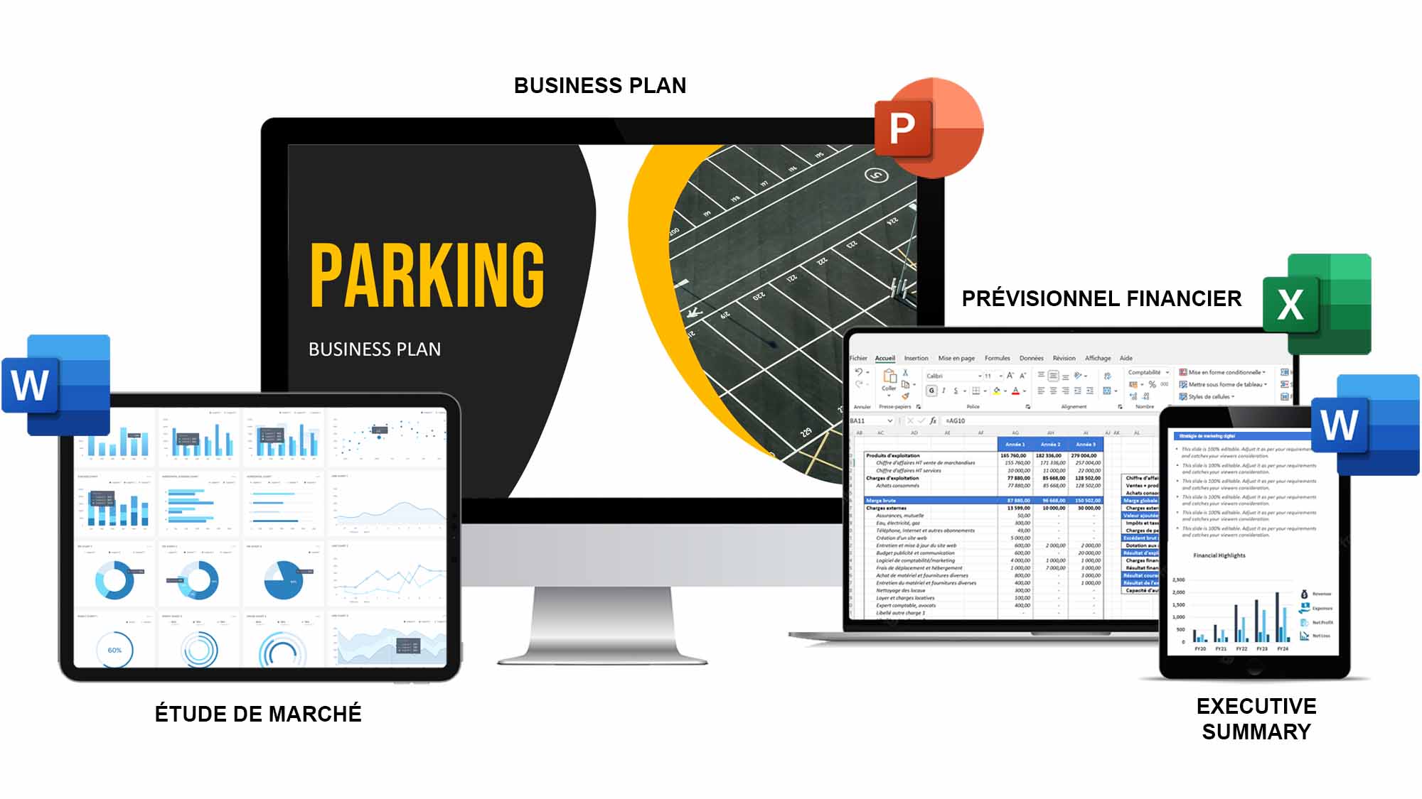 Parking : Business Plan - Exemple rédigé à télécharger