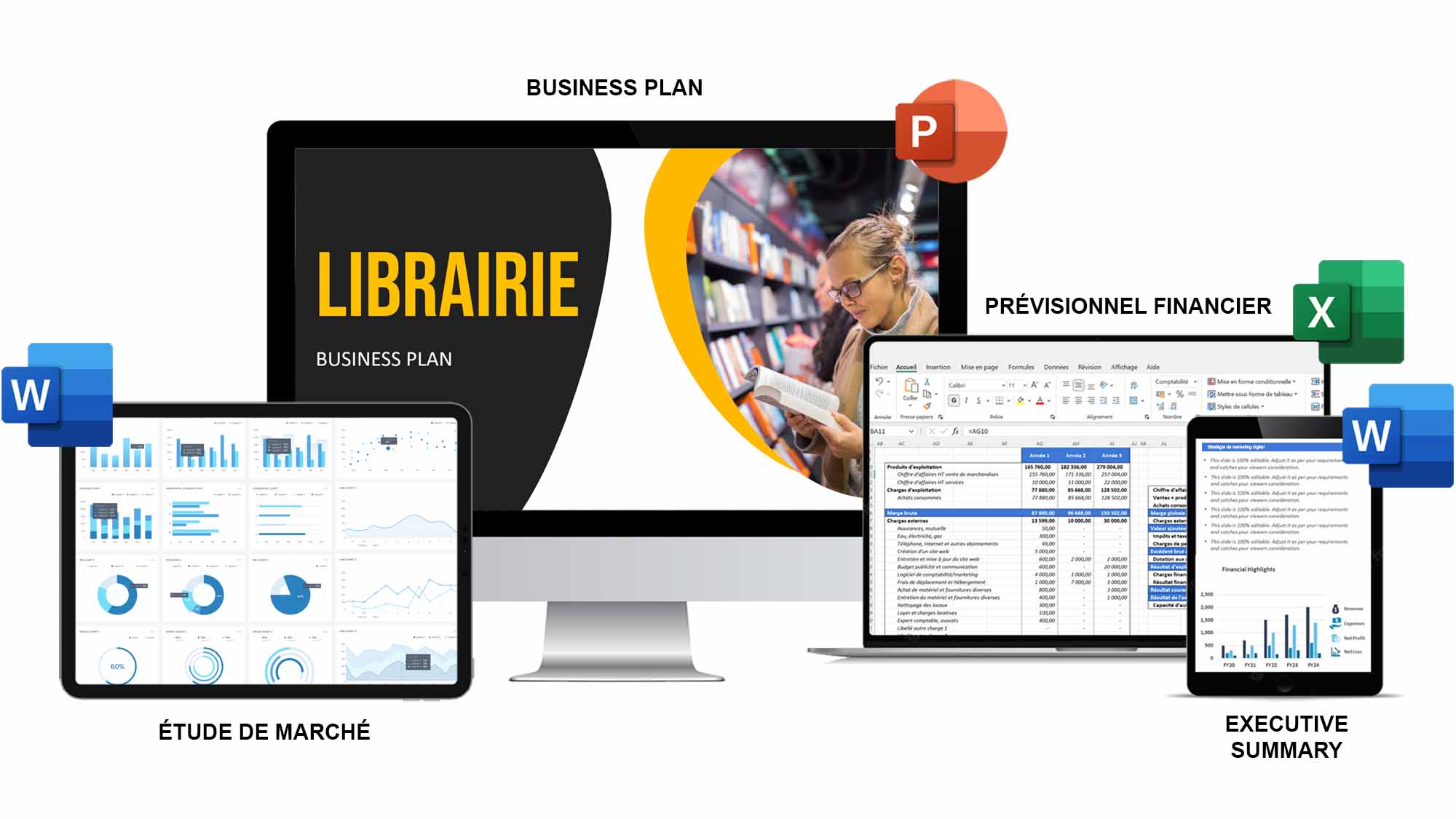 Librairie : Business Plan - Exemple rédigé à télécharger