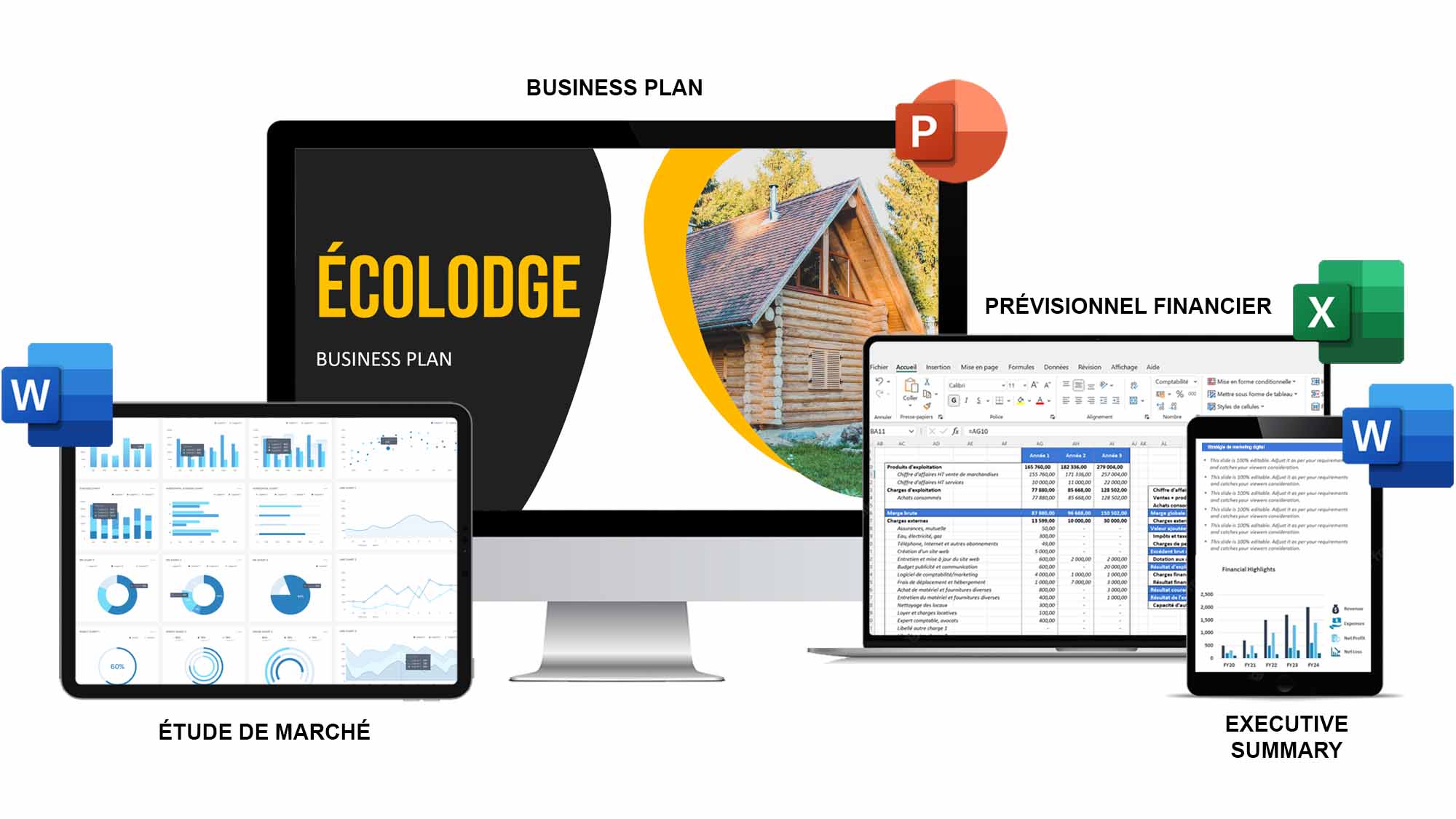 Ecolodge : Business Plan - Exemple rédigé à télécharger (PDF et PowerPoint)