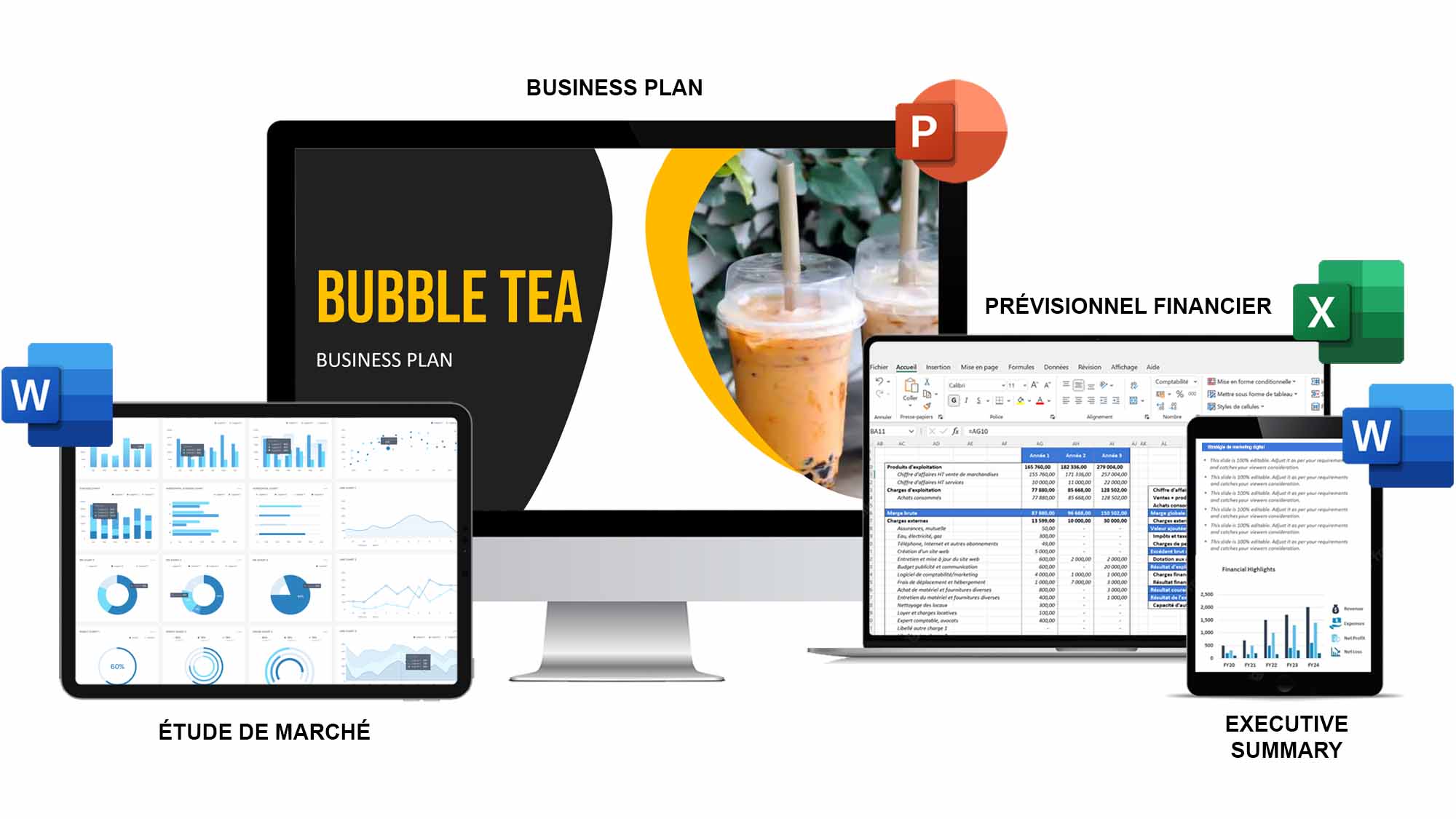 Bubble Tea : Business Plan - Exemple rédigé à télécharger (PDF et ...