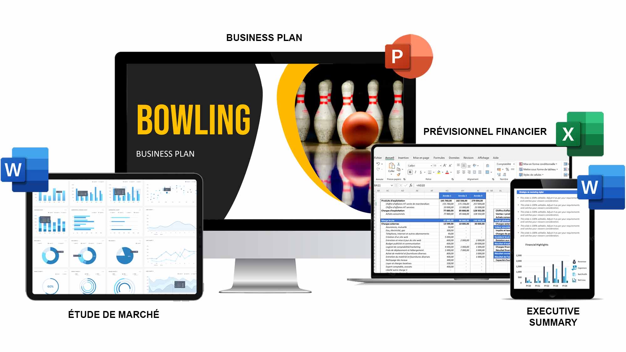 Bowling : Business Plan - Exemple rédigé à télécharger (PDF et PowerPoint)