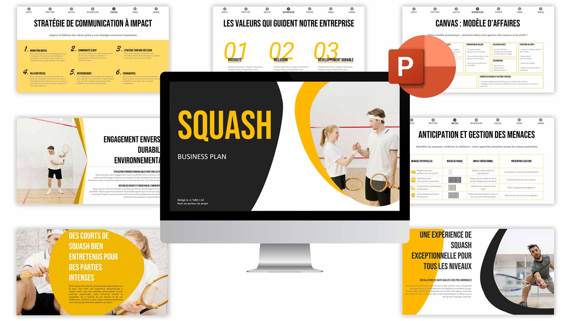 Squash : Business Plan - Exemple rédigé à télécharger (PDF-PowerPoint)