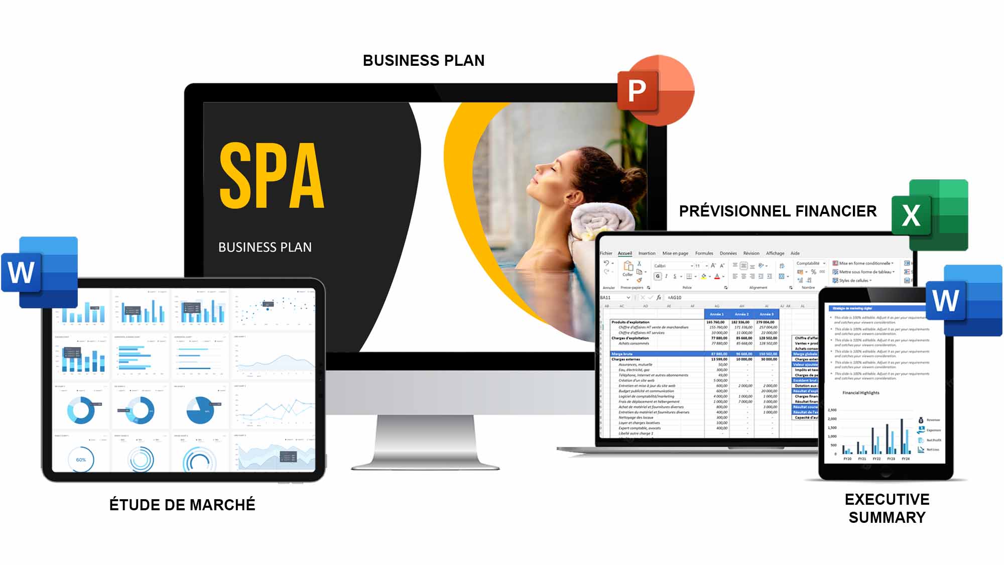 Spa : Business Plan - Exemple rédigé à télécharger instantanément