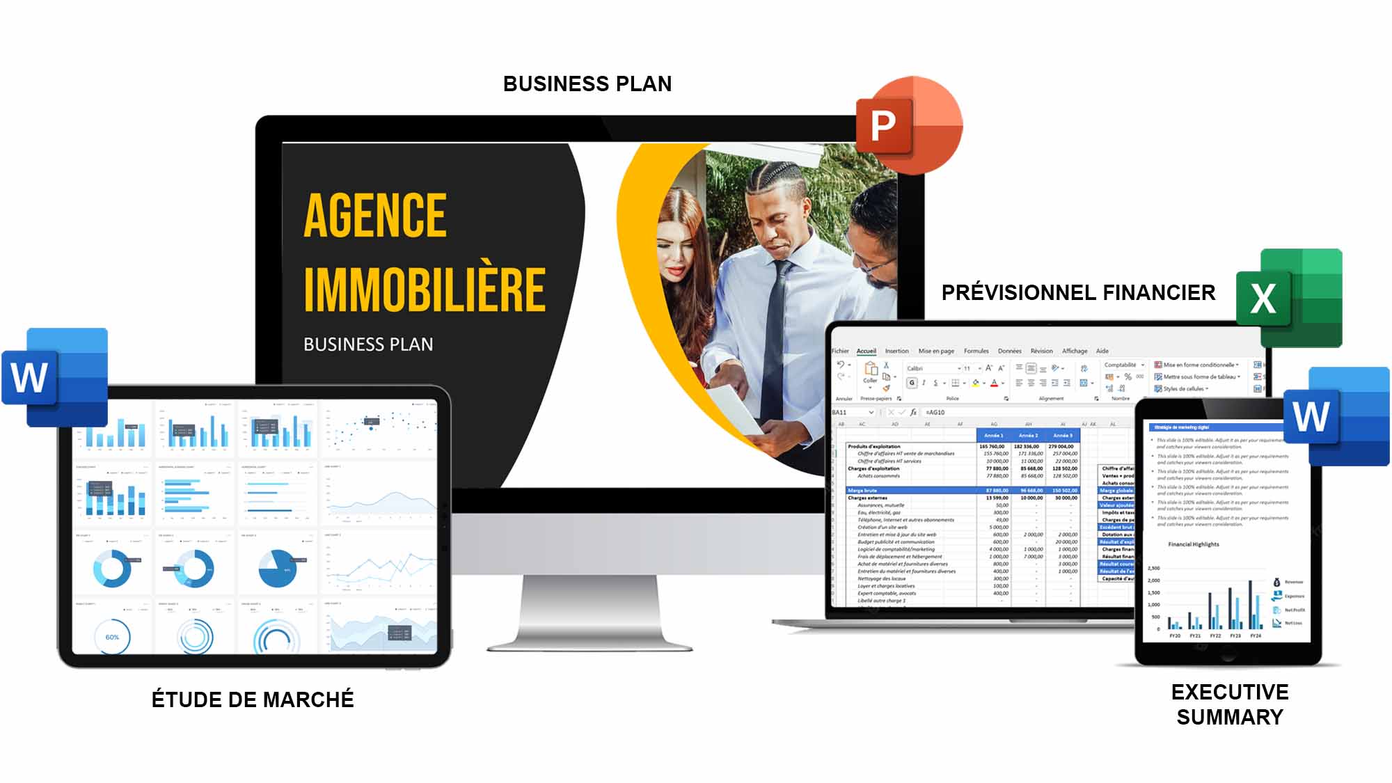 Agence Immobilière : Business Plan - Exemple rédigé à télécharger
