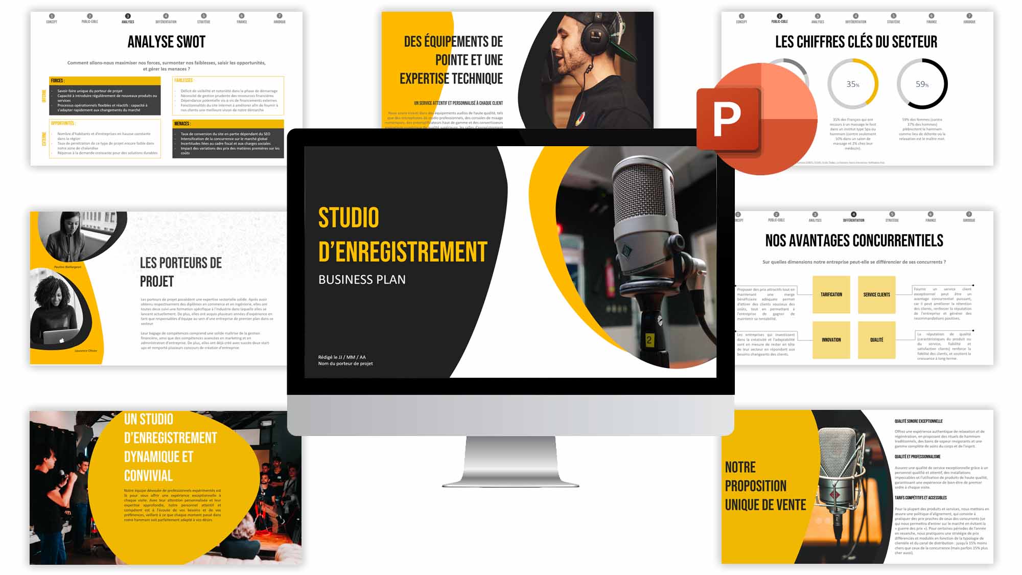 Studio d'Enregistrement : Buiness Plan - Exemple rédigé à télécharger