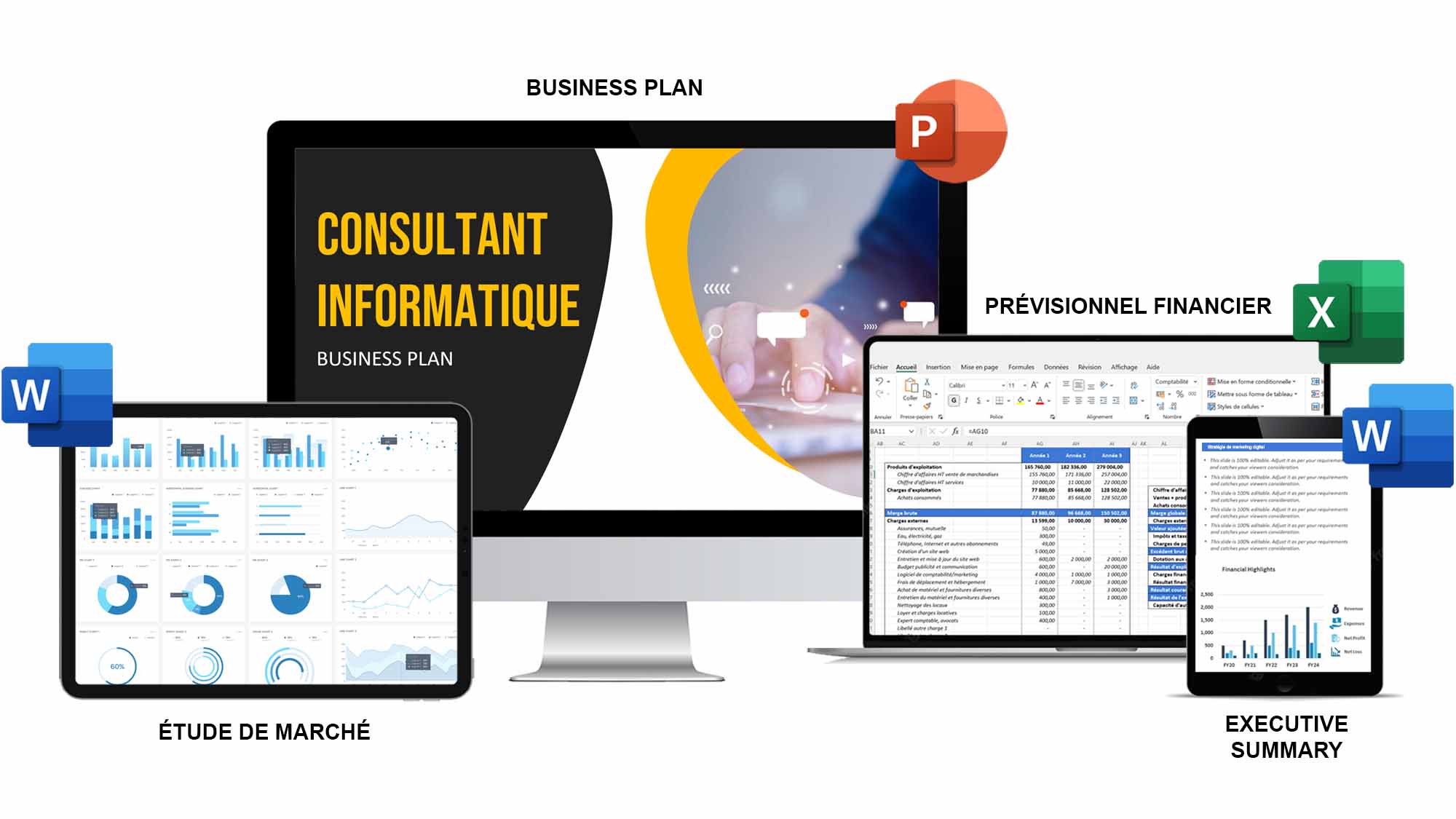 Consultant Informatique : Business Plan - Exemple rédigé à télécharger